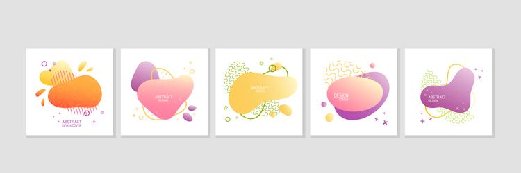 Abstract card design with fluid form and shape Vector Image