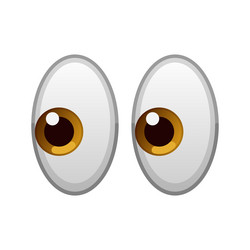 Big eyes large size icon for emoji smile Vector Image