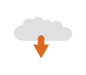 Download icon in on white background Royalty Free Vector