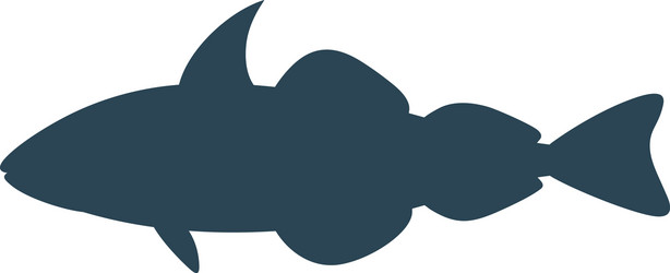 Haddock fish abstract logo design Royalty Free Vector Image