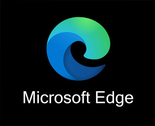 Microsoft edge browser brand logo symbol with name