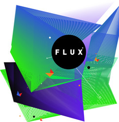 3d colorful wave background dynamic flux effect Vector Image