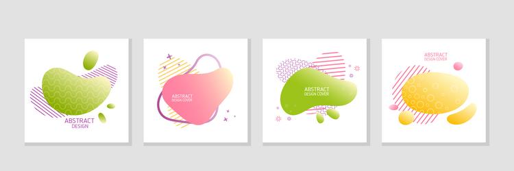 Abstract card design with fluid form and shape Vector Image