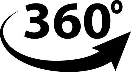 360 view icon graphic design template Royalty Free Vector