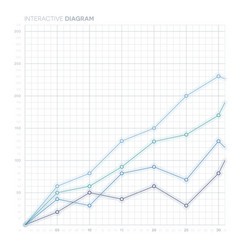Line chart diagram Royalty Free Vector Image - VectorStock
