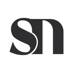 Alphabet letters monogram icon logo sn ns Vector Image