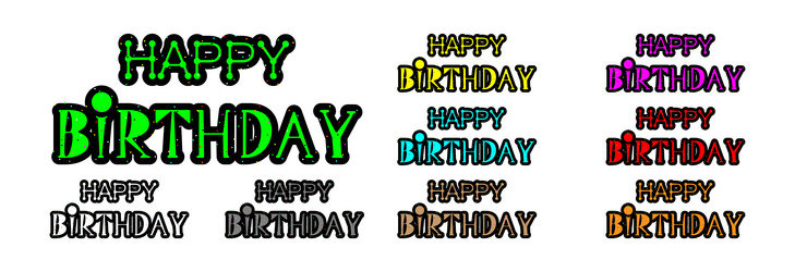 Cut Out Happy Birthday Vector Images (over 740)
