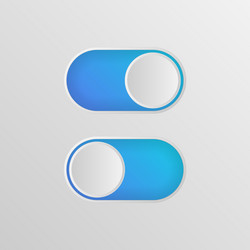 Toggle switch interface buttons gray elements Vector Image