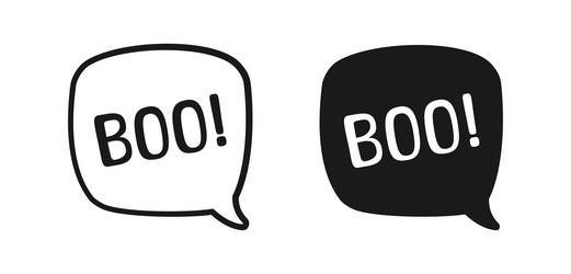 Speech bubble with text boo sound effect digital Vector Image