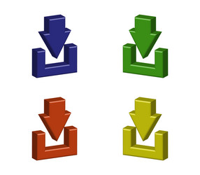 Download icon in on white background Royalty Free Vector