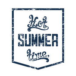 Hot summer time calligraphic handwritten Vector Image