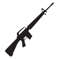 Ak47 assault rifle silhouette Royalty Free Vector Image