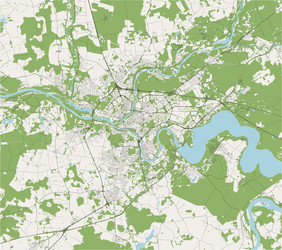 Map of the city kaunas lithuania Royalty Free Vector Image
