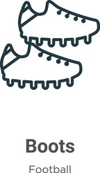 Ankle boots outline icon thin line black Vector Image