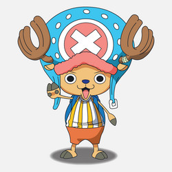 Wanted poster chopperman cartoon one piece anime Vector Image