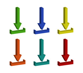 Download icon in on white background Royalty Free Vector