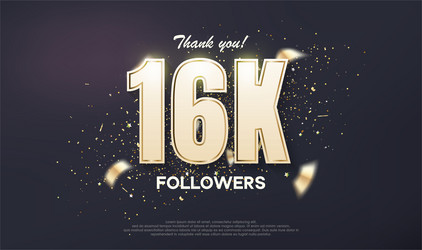 Celebration of reaching 16k followers Royalty Free Vector