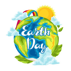 Happy earth day seamless pattern Royalty Free Vector Image