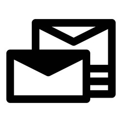 Messages were transferred using mail Royalty Free Vector