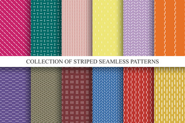 Collection of abstract seamless colorful patterns Vector Image