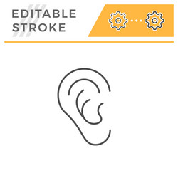 Ear line icon Royalty Free Vector Image - VectorStock