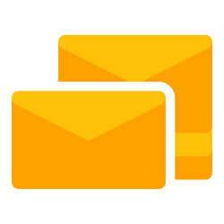Messages were transferred using mail Royalty Free Vector