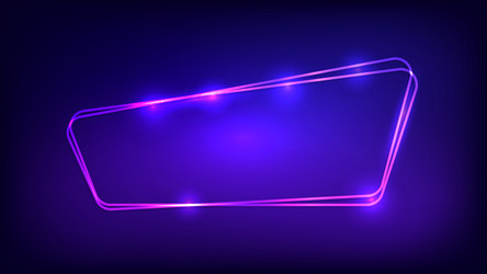 Neon frame with shining effects and sparkles Vector Image