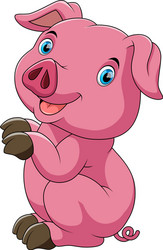 Standing Pig Clipart