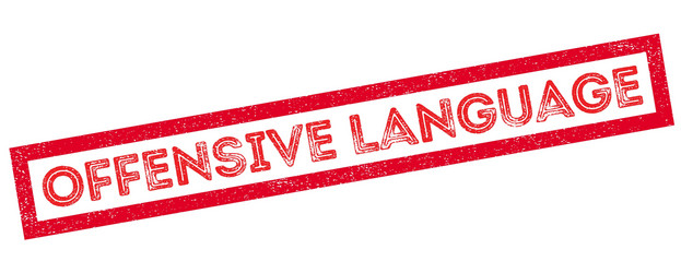 Offensive language rubber stamp Royalty Free Vector Image