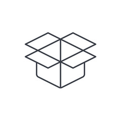 Open box with arrow icon Royalty Free Vector Image