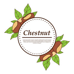 Chestnut logo in cartoon style Royalty Free Vector Image