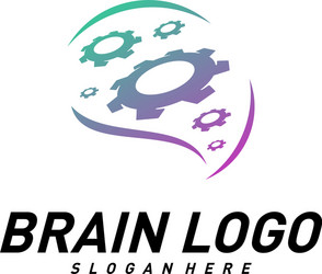 Brain with gear creative mind mechanic Royalty Free Vector