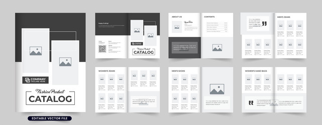 Minimal product catalog template Royalty Free Vector Image