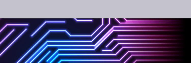 Glowing blue neon circuit board lines background Vector Image