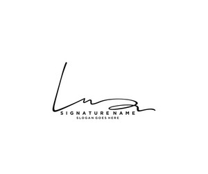Letter ln signature logo template Royalty Free Vector Image