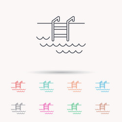 Swimming pool business card Royalty Free Vector Image