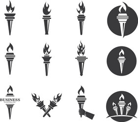 Torch logo icon design Royalty Free Vector Image