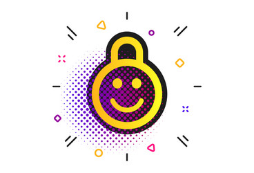 Child lock icon locker with smile symbol Vector Image