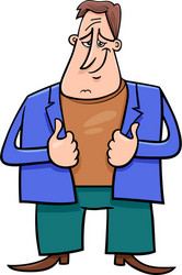 Funny man cartoon comic character Royalty Free Vector Image