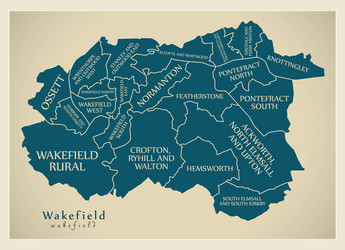 Modern map - lancashire county with districts Vector Image