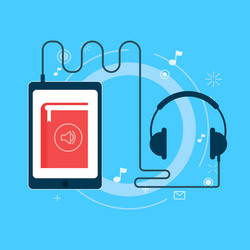 Audiobook icon on white Royalty Free Vector Image
