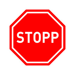 Stop sign traffic symbol rules Royalty Free Vector Image