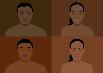 Skin tone infographic color table chart beauty Vector Image