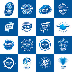 Logo for frozen products Royalty Free Vector Image