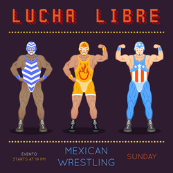 Lucha libre luchador mexican wrestling masks Vector Image
