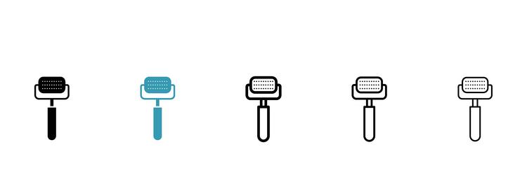 Derma roller icon set beauty micro needle Vector Image