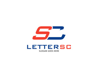 Cs letter logo design template element Royalty Free Vector
