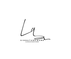 Letter lq signature logo template Royalty Free Vector Image