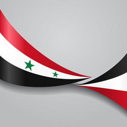 Syrian pin wavy flag Royalty Free Vector Image