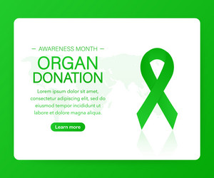 Banner with organ transplant and donation Vector Image